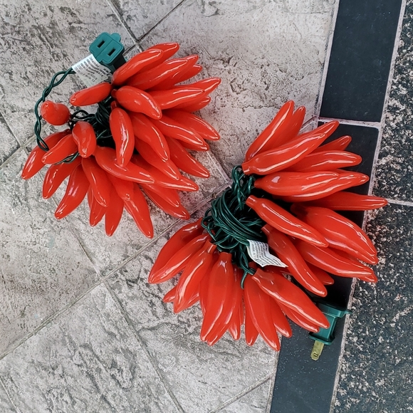 Other | Vintage Sets Of Chili Pepper Light Up Strands Hanging Lights ...